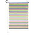 Abstract Striped House Flag 28 x 40 Inches, White Blue Green Pink ...