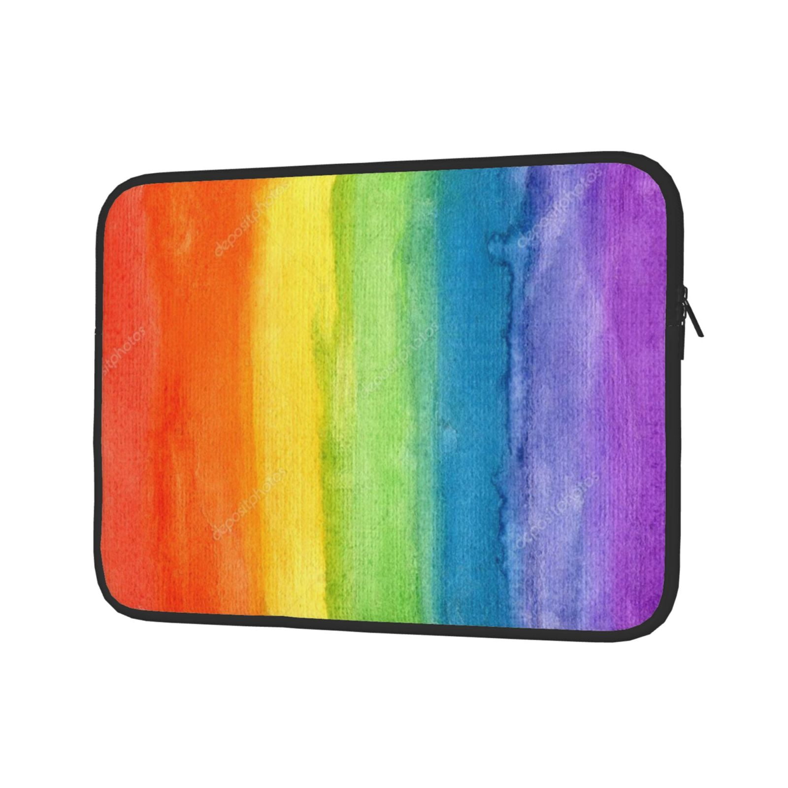 Abstract Striped Rainbow Neoprene Laptop Tablet Sleeve Case Bag Protective Cover 13 inch ...