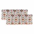 Abstract Stripes 2 Panels Kitchen Valance, Colorful Aztec Ethnic Native ...