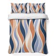 Abstract Stripes 3 Piece Quilt Bedding Set with 2 Pillow Shams ...
