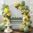 Abstract Stripes Arch Backdrop Cover, 7.2FT, Abstract Green Waves ...