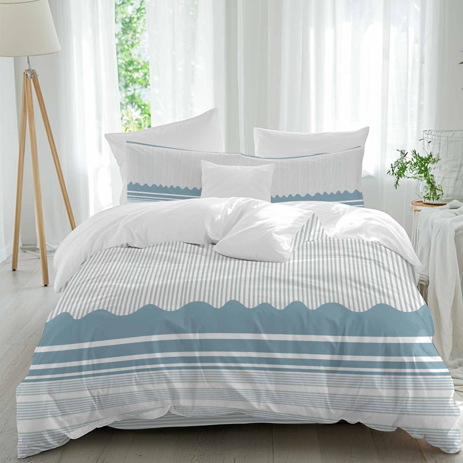 Abstract Stripes Bedding Duvet Cover Set Queen Size 4 Pieces, Abstract ...