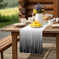 Abstract Stripes on Black Background Table Runner 60 Inch Long Gradient ...
