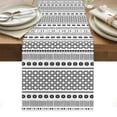 Abstract Stripes Cotton Linen Table Runner Boho Aztec Exotic Ethnic ...