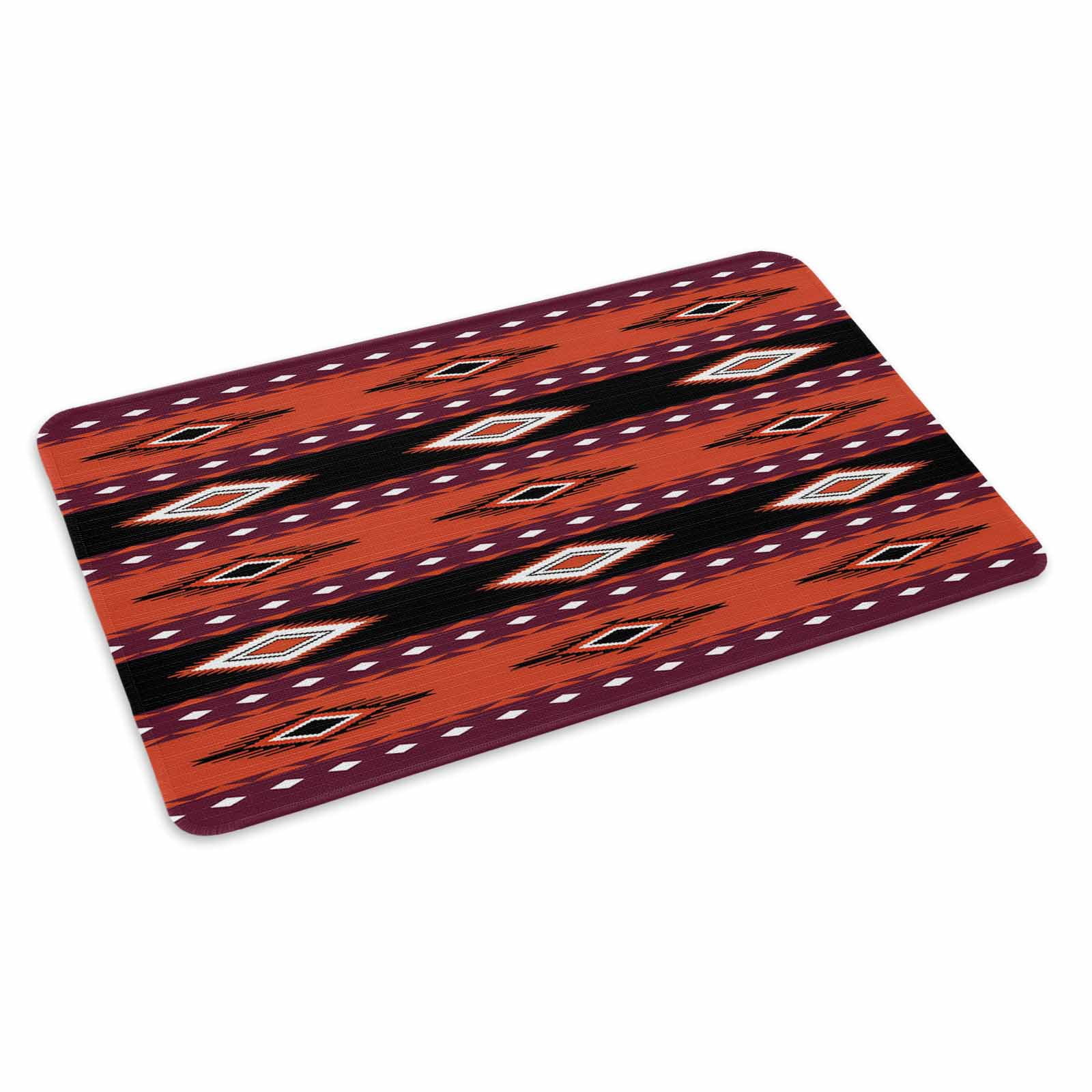 Abstract Stripes Doormat Red Black Purple Aztec Ethnic Tribal Stripes ...