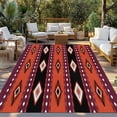 Abstract Stripes Indoor Outdoor Rugs 5x7 Ft, Red Black Purple Aztec ...