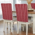 Abstract Stripes Leafy Vine Lines Chair Covers Set of 4 Vintage Red ...