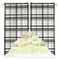 Abstract Stripes Sheer Curtains Swag Valances for Windows Sage Green ...
