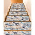 Abstract Stripes Stair Treads Brown Blue Gradient Wavy Lines Leaf ...