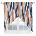 Abstract Stripes Swag Curtain Valance for Window 2 Panels Geometric ...