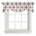 Abstract Stripes Tie Up Valance Curtains Pink Orange Aztec Ethnic ...