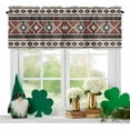 Abstract Stripes Valances for Windows, Black Orange Aztec Ethnic Tribal ...