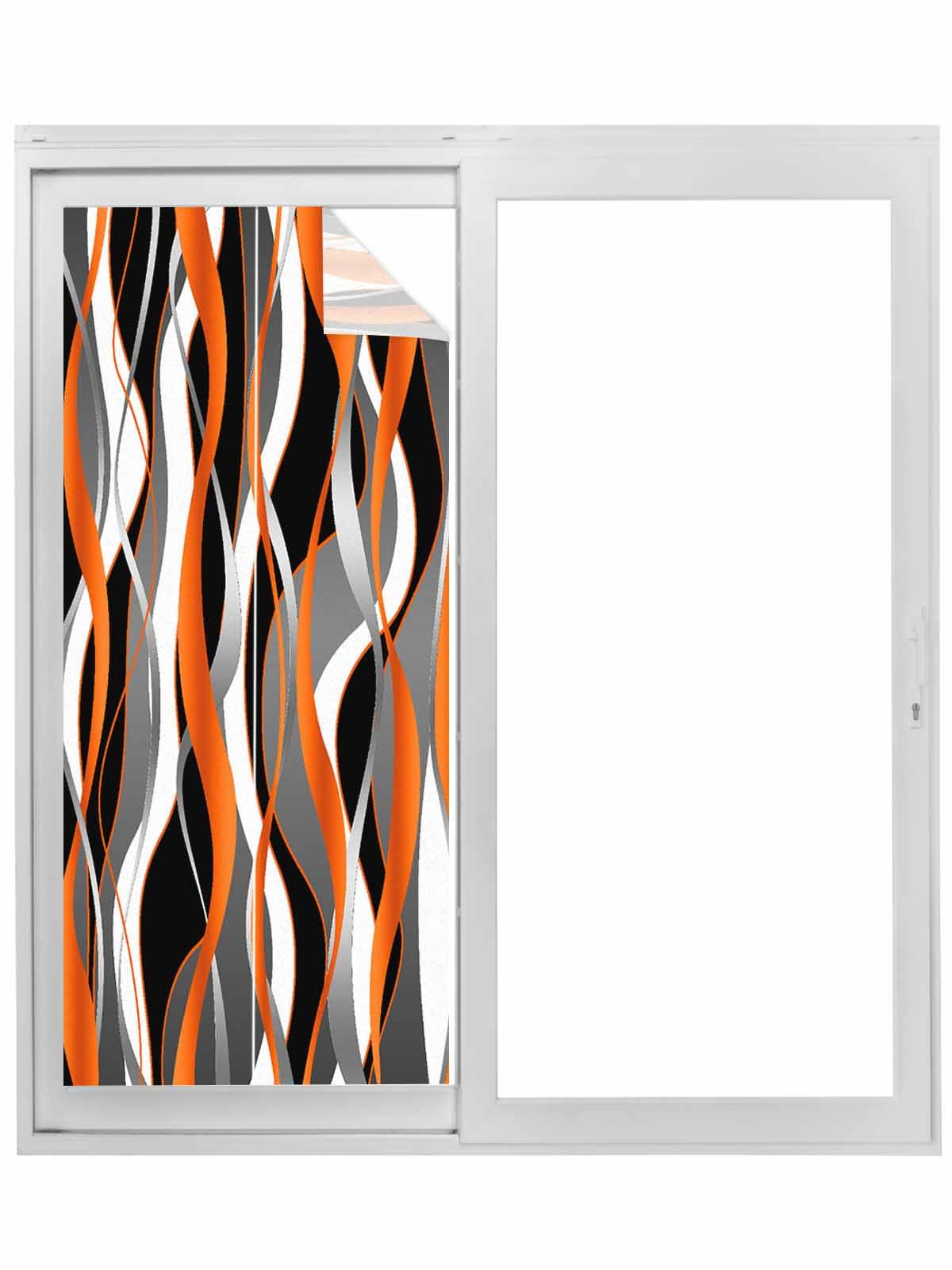 Abstract Stripes Window Privacy Film Stained Glass Window Film ...