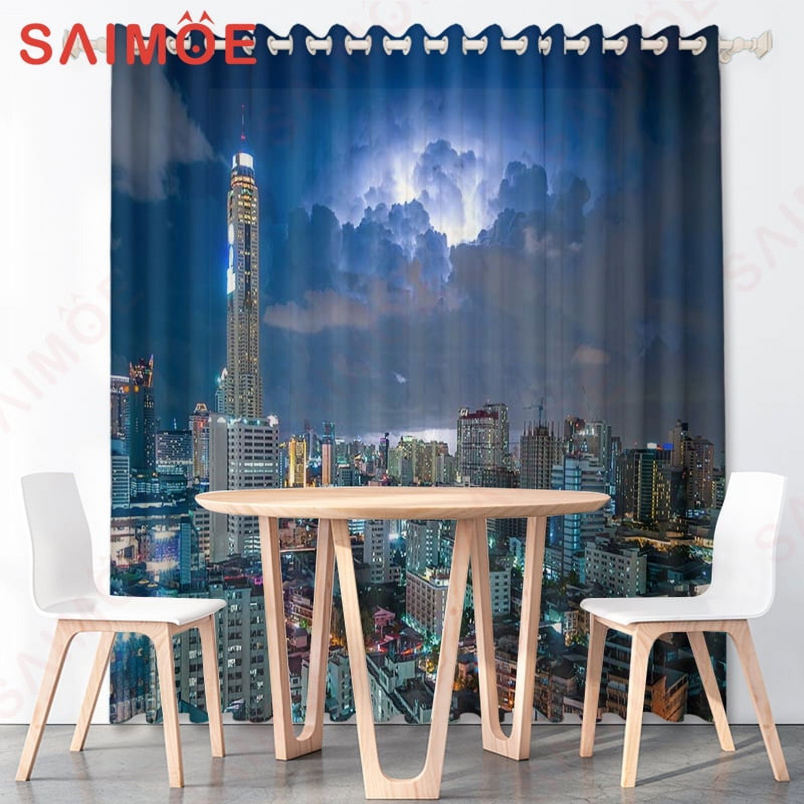Abstract Style Art Print Door Curtains Privacy Closet Curtain for ...