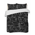 Abstract Style Quilts Bedding Set Full Size Black Modern Simple ...