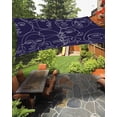Abstract Style Sun Shade Sail 12'X16' Blue Modern Simple Character Line ...