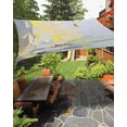 Abstract Style Sun Shade Sail 6.5'X10' Yellow Grey Gradient Oil ...