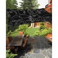 Abstract Style Sun Shade Sail 8'X10' Black Modern Simple Character Line ...