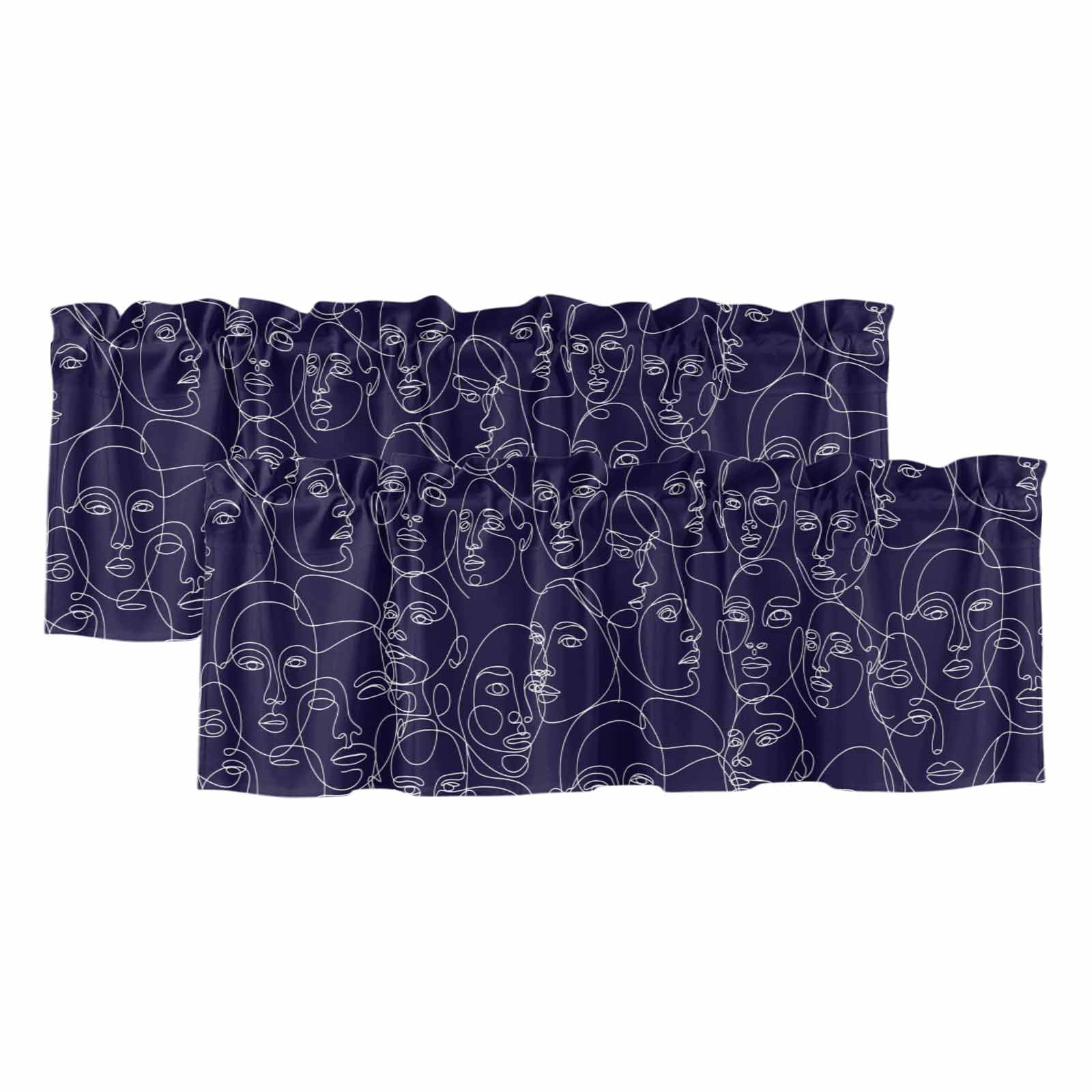 Abstract Style Valances for Windows, Decorative Rod Pocket Window ...