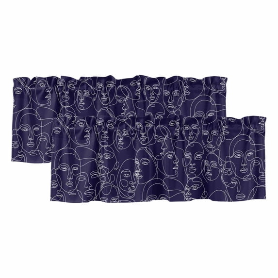 Abstract Style Valances for Windows, Decorative Rod Pocket Window ...