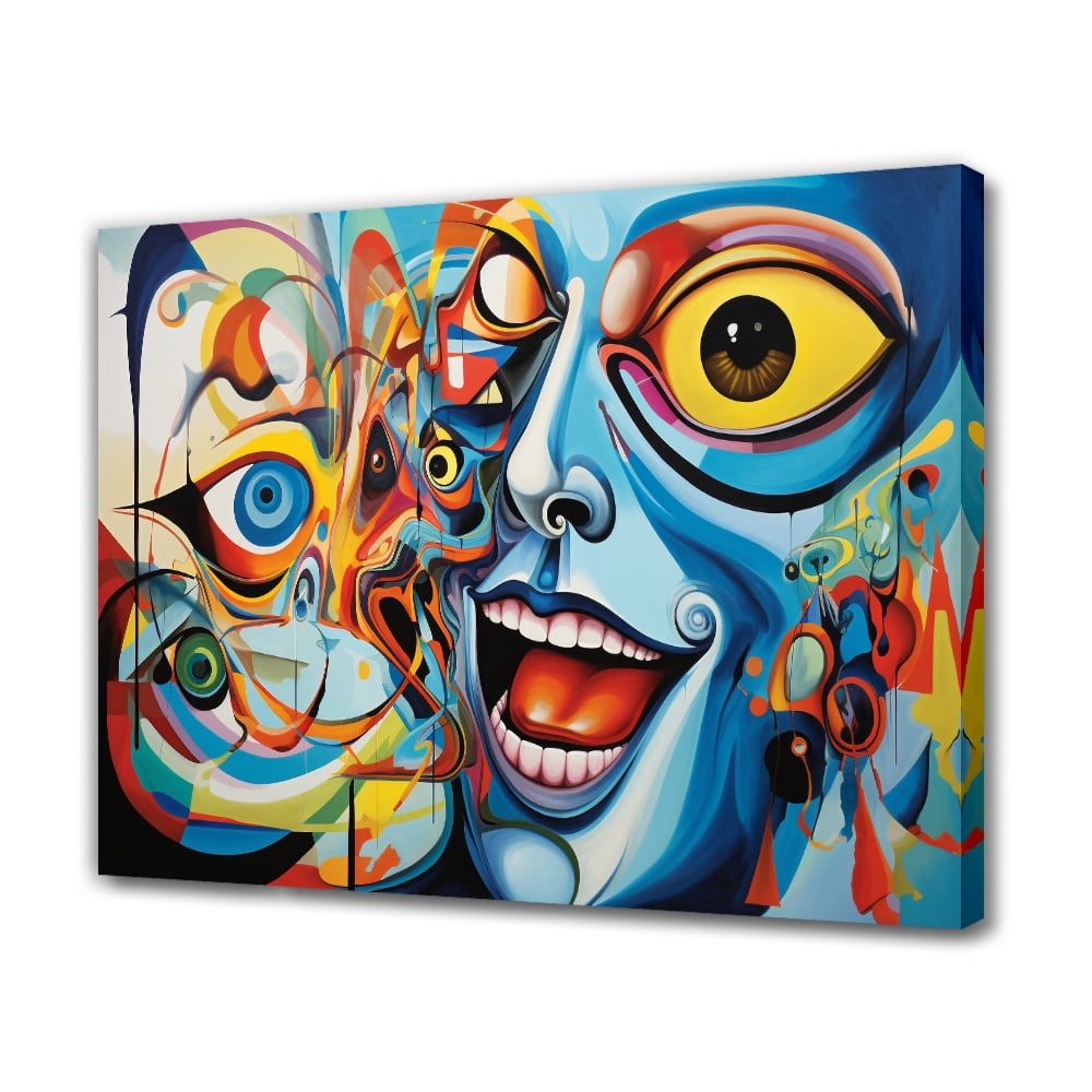 Abstract Style Works Of Art With Exaggerated And Distorted Faces Poster ...