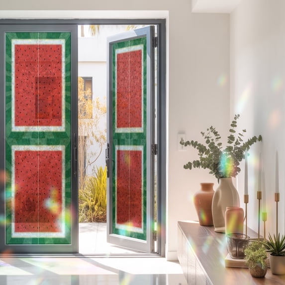Abstract Summer Watermelon Texture Window Privacy Film, Rainbow Film ...