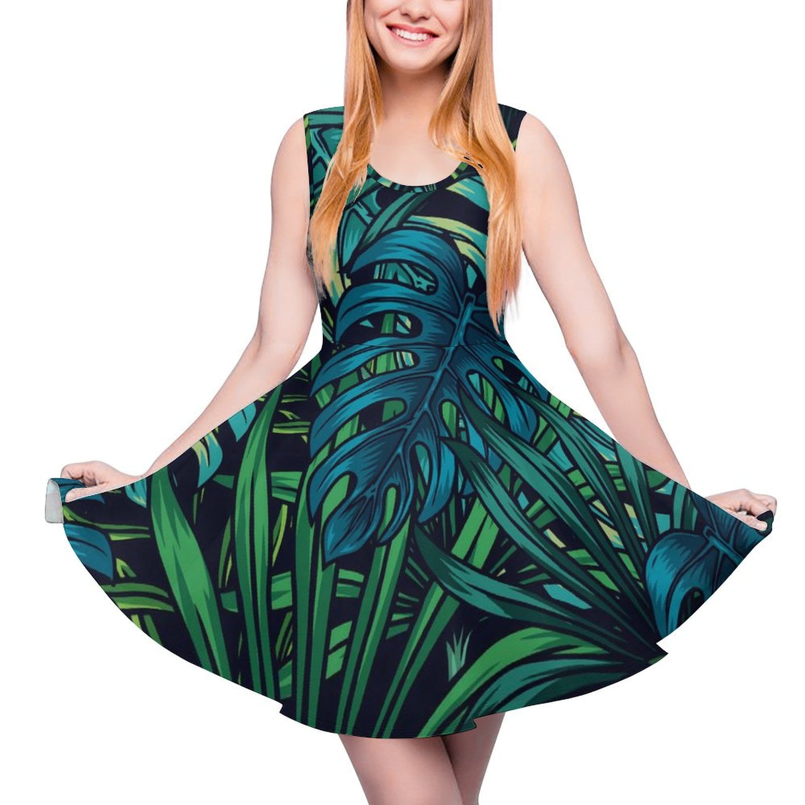 Abstract Sun And Moon Dress Kawaii Dresses High Waist Aesthetic Custom ...