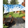 Abstract Sun Shade Sail 12'X16' Blue Gradient Watercolors Ink Points ...