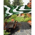 Abstract Sun Shade Sail 14'X18' Wavy Lines Green and White Gradient ...
