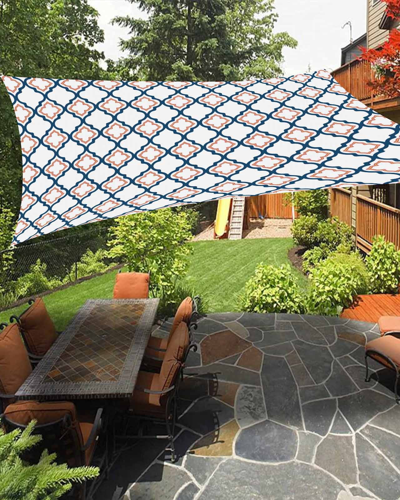 Abstract Sun Shade Sail 8'X10' Medieval Red Blue Geometrical Art UV ...