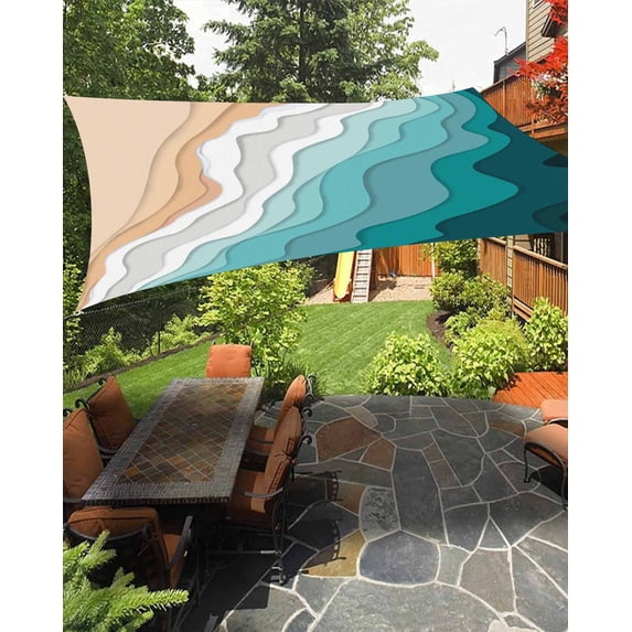 Abstract Sun Shade Sail 8'X10' Water Duck Green Gradient Ocean Beach ...