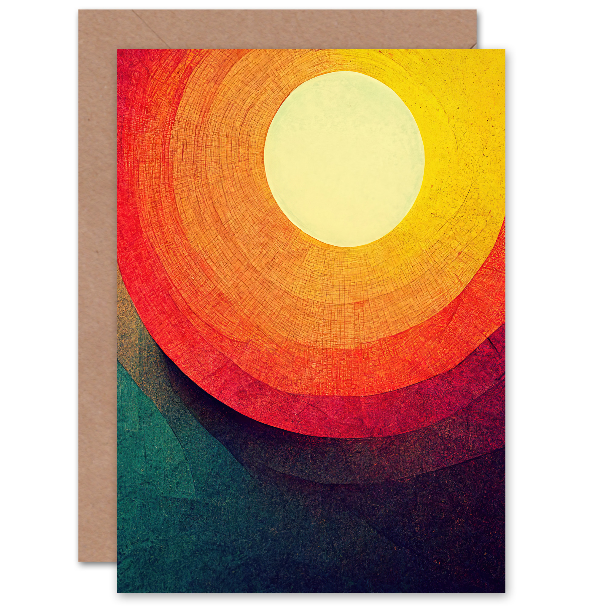 Abstract Sun Sunbeam for Him or Her Man Woman Birthday Thank You ...