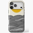 Abstract Sun Wave Art Minimalist Landscape for iPhone Case 11 through ...