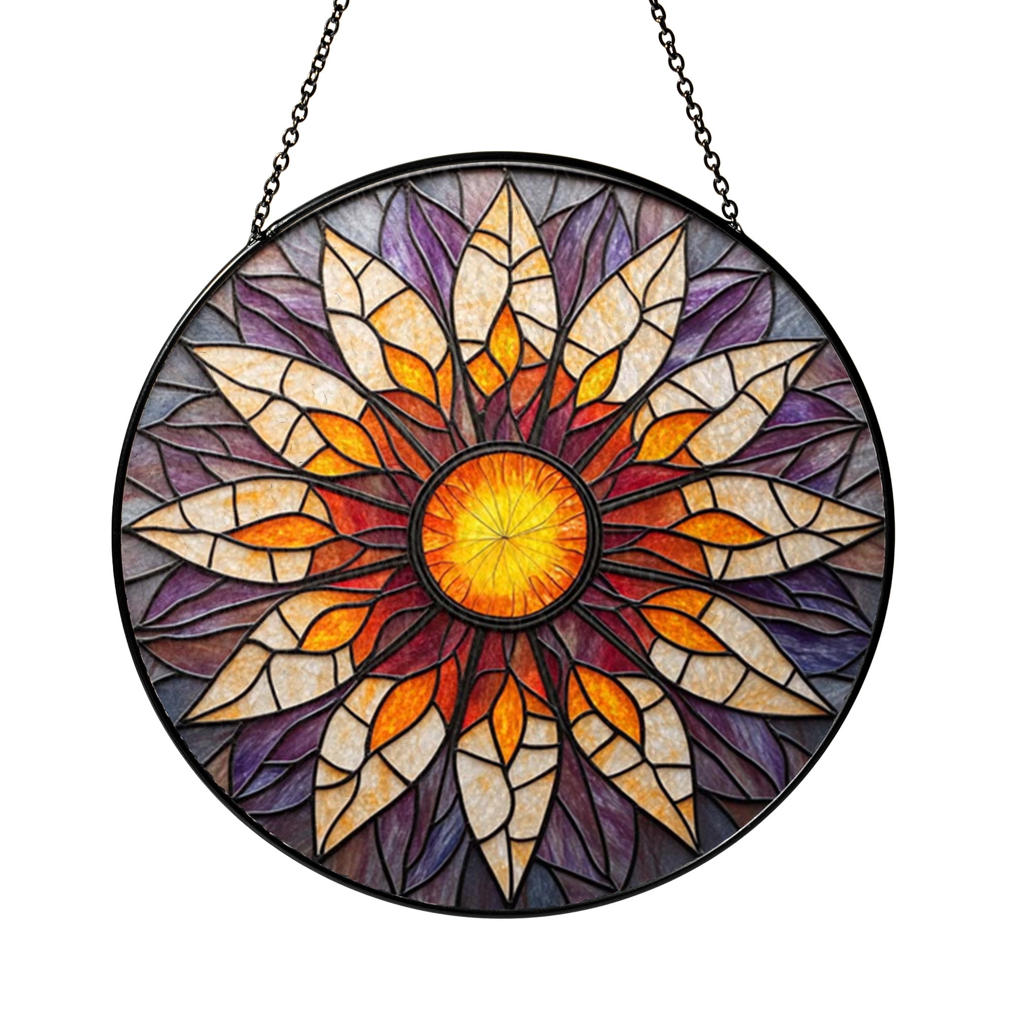 Abstract Sunlight Stained Glass Style Suncatcher – Window Hanging ...