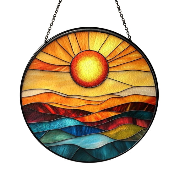 Abstract Sunrise Sun Catcher – Decorative Window Hanging - Walmart.com