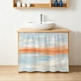 Abstract Sunset Cabinet Curtains 10" W x 11" L, Orange Blue Gradient ...