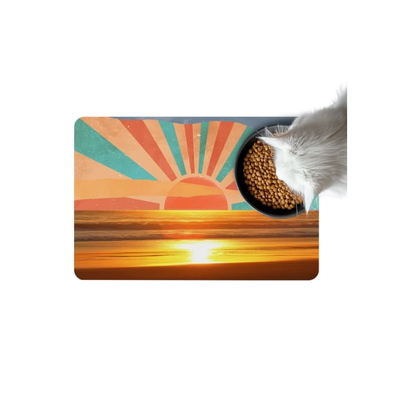 Abstract Sunset Doormat Non Slip Diatomaceous Earth Door Mat Absorbent ...