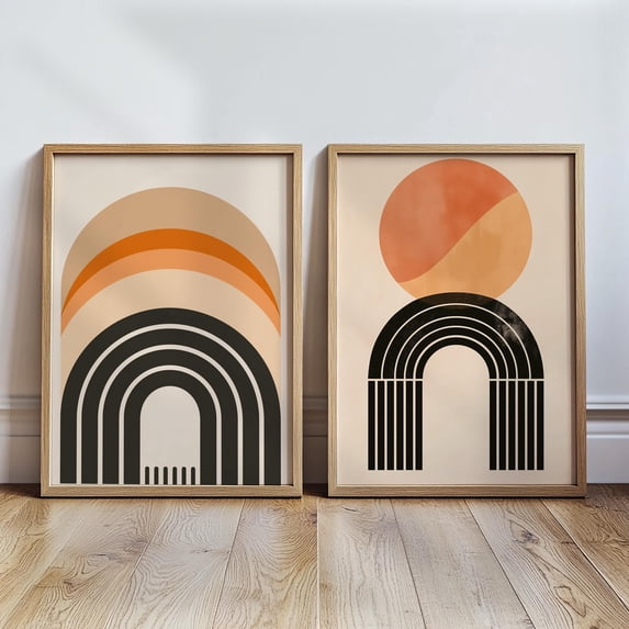 Abstract Sunset Wall Art Print Set Chic Home Decor Home Decor Office ...