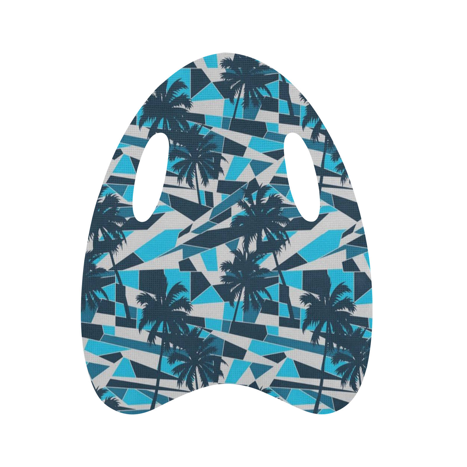 Abstract Surf Pattern with Palm Trees Seamless Swimming Board for Kids ...