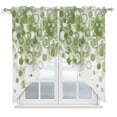 Abstract Swag Curtain Valance for Window 2 Panels Green Gradient ...