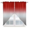 Abstract Swag Curtain Valance for Window 2 Panels Red Grey Gradient ...