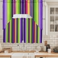 Abstract Swag Curtains Valance and Tier Set, Colorful Mexican Stripes ...
