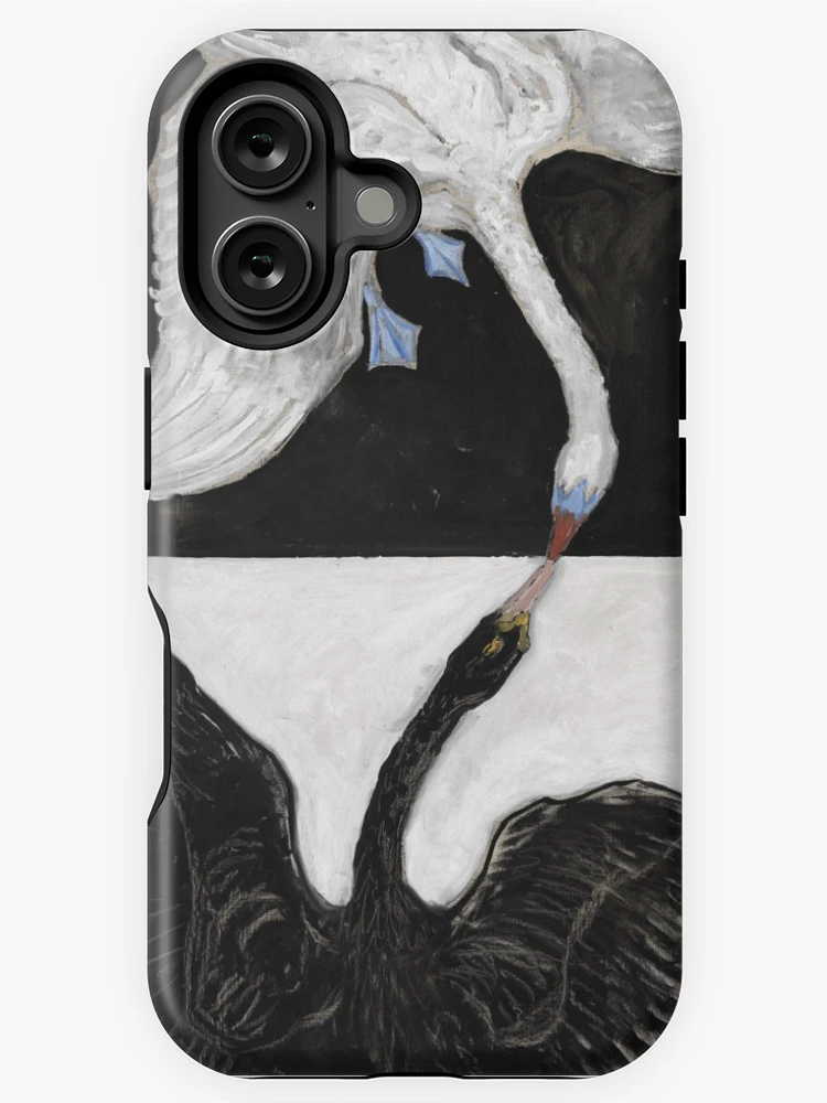 Abstract Swan Art Inspired Phone Case Compatible with iPhone 11 to 16 ...