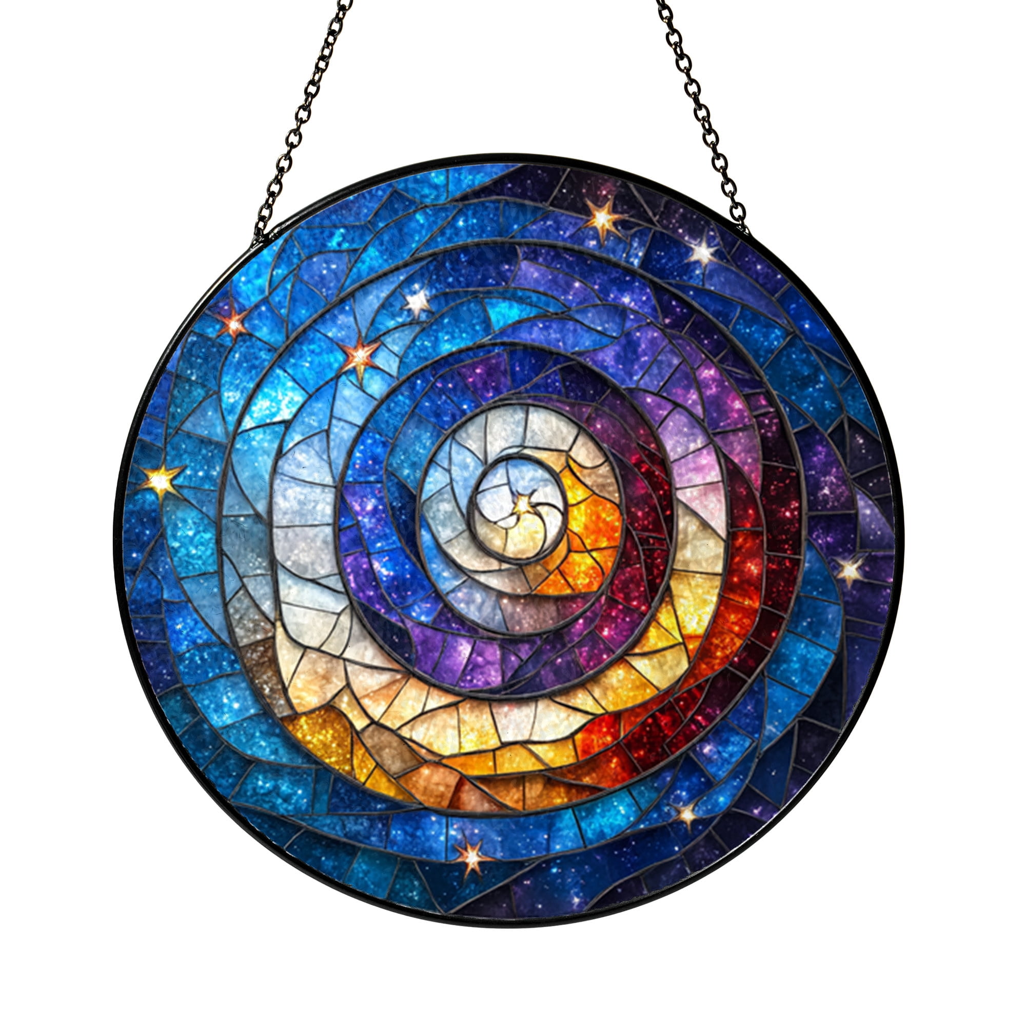 Abstract Swirl Acrylic Faux Stained Glass Window Ornament - Walmart.com