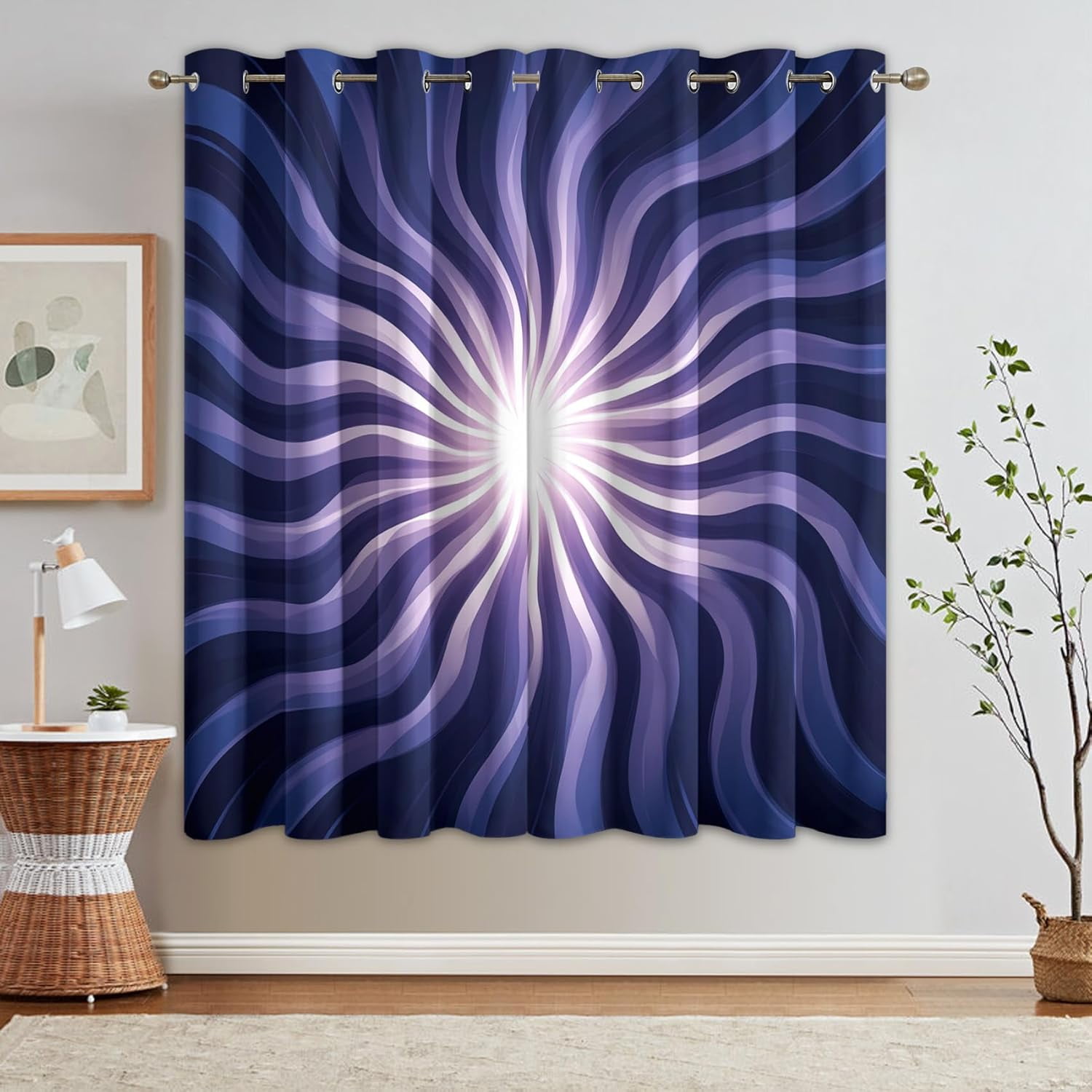 Abstract Swirl Curtains for Bedroom Living Room, Psychedelic Trippy Window Curtains, Boho Home ...