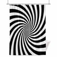 Abstract Swirl Lines Shower Curtains for Bathroom, 3D Black White ...