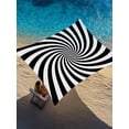 Abstract Swirl Lines Sun Shade Sail 12' x 16', 3D Black White ...