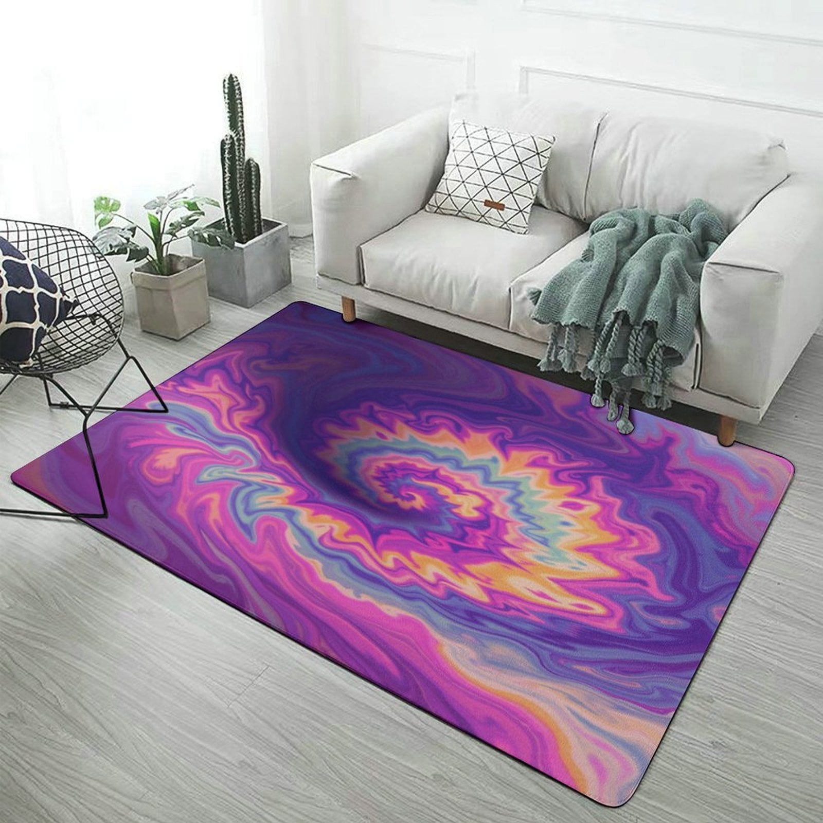 Abstract Swirl Pattern Carpet Large Size Living Room American Style ...