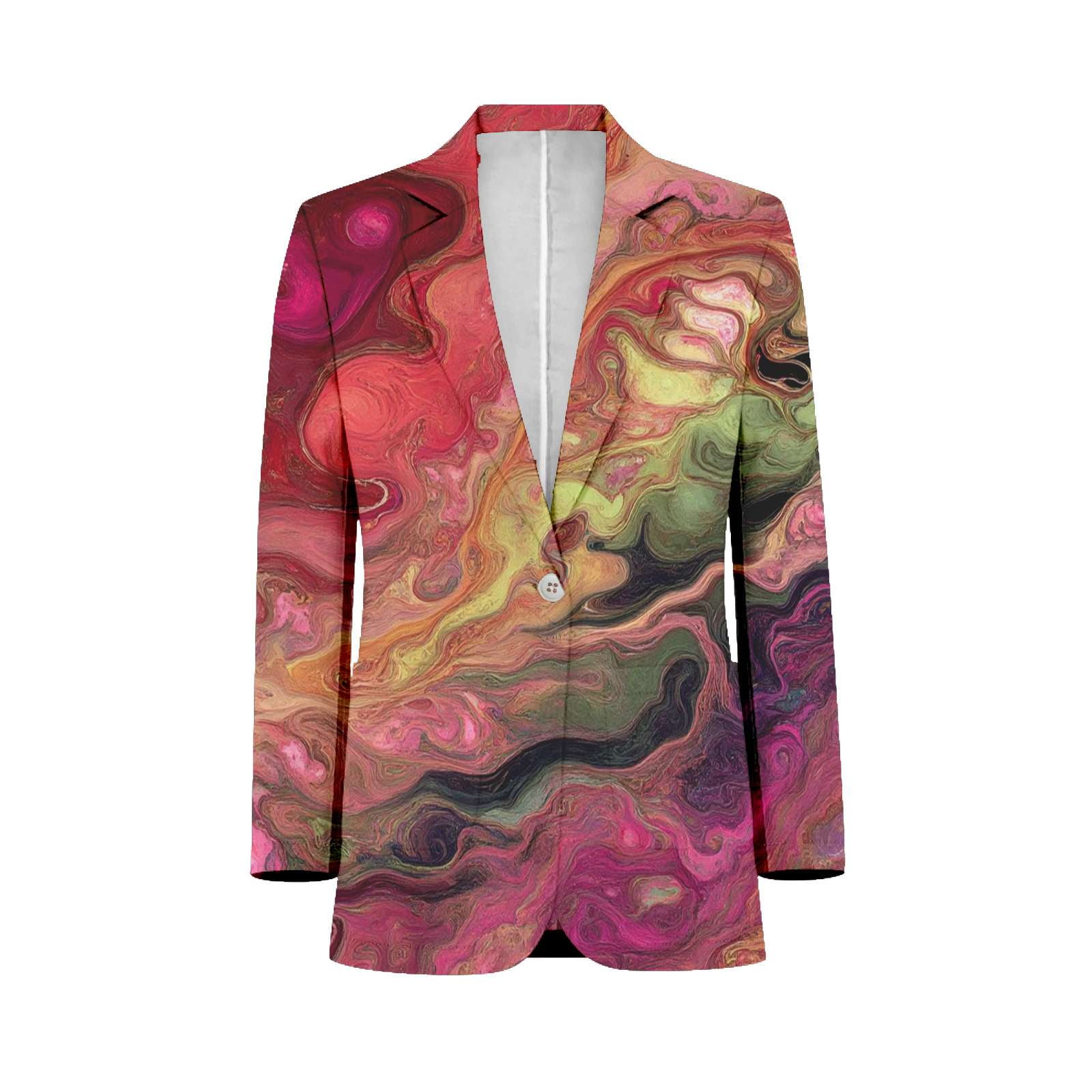 Abstract Swirling Color Paint Art Men Blazers Slim Clothing Summer ...