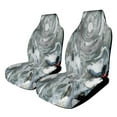 Abstract Swirling Grey Artwork Car Seat Covers Front Seats Universal ...
